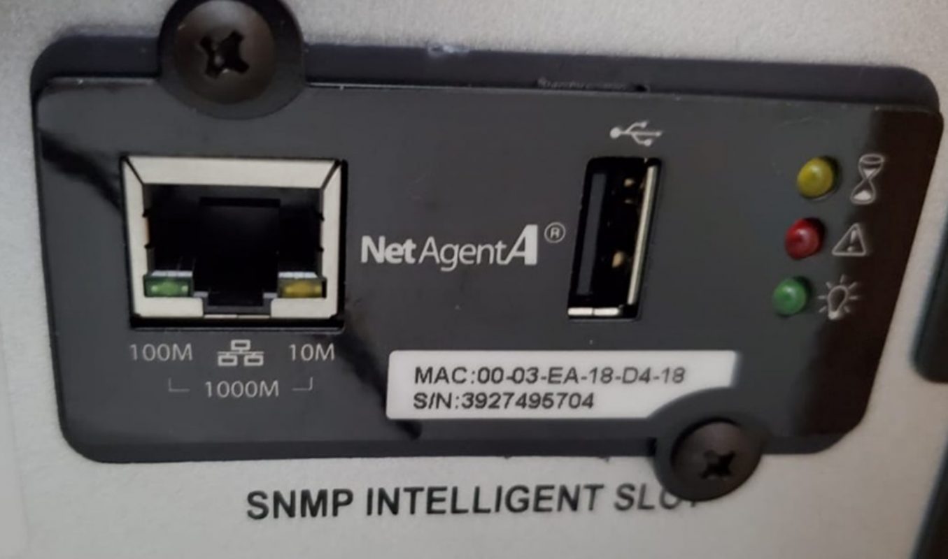 SNMP netagent A rj45 usb tarjeta snmp red interna ups online american ...
