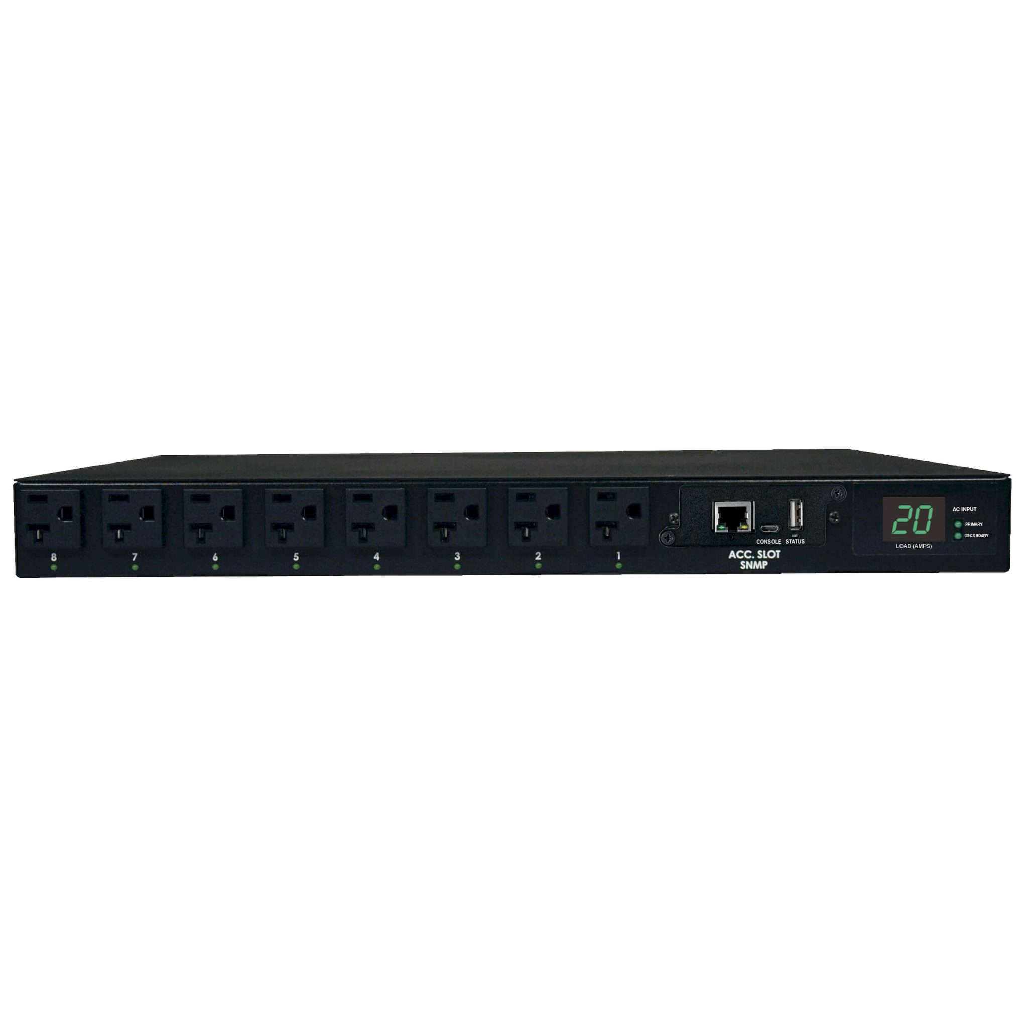 ATS / PDU monofásico controlable de 1.9kW // 16 tomacorrientes NEMA 5 ...